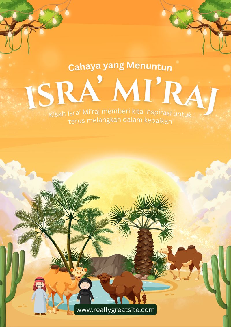 45 Poster Isra Miraj 2026 untuk Umum-Sekolah: Lucu, Edukatif, dan Menarik