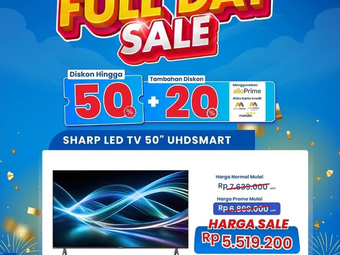 Beli Smart TV 50 Inch di Transmart Full Day Sale Bisa Diskon Rp 2 Juta