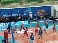 Sempat Unggul 2 Set, Medan Falcons Tumbang 2-3 dari Surabaya Samator