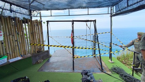 Nekat Beroperasi, Wahana Bungee Jumping di Nusa Penida Disegel Lagi