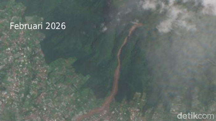 Citra Satelit Gunung Burangrang Usai Longsor yang Telan Ratusan Jiwa
