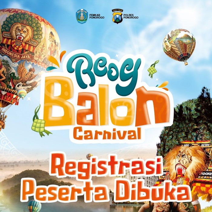 Jadwal dan Lokasi Festival Balon Udara Ponorogo Lebaran 2026