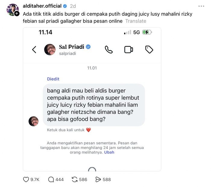 Aldi's Burger Viral! Ini Kata Artis soal 'Rotinya Lembut Dagingnya ...