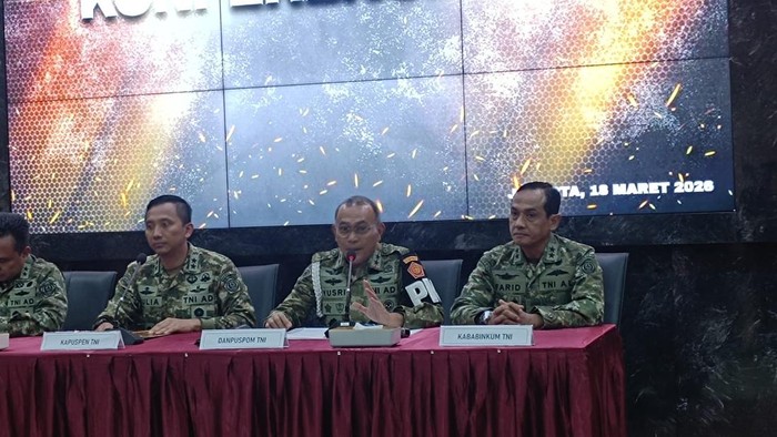 Puspom TNI Dalami Motif 4 Tersangka Siram Air Keras ke Andrie Yunus