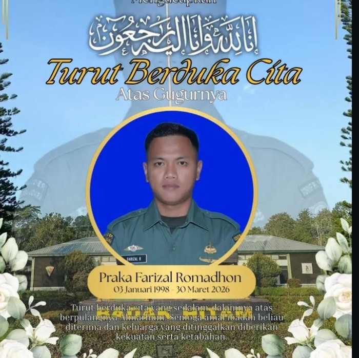 Profil Praka Farizal Rhomadhon: Anggota Yonif 113/JS yang Gugur di Lebanaon