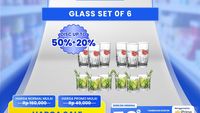 Harga Satu Set Gelas Isi 6 Cuma Rp 30.000-an di Transmart Full Day Sale