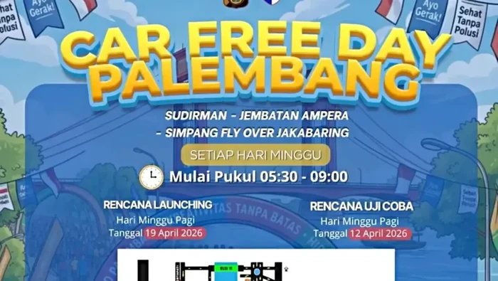 Car Free Day Palembang 2026 Mulai Pukul Berapa? Cek Jadwal Terbaru-Rutenya