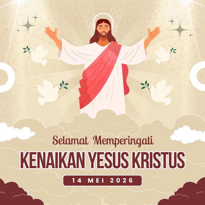 52+ Poster Peringatan Kenaikan Yesus Kristus 2026, Sederhana dan Aesthetic