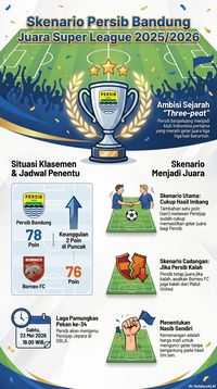 Infografis: Skenario Persib Bandung Juara Super League 2025/2026