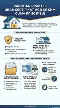Cara Mengubah Sertifikat HGB Jadi SHM, Biayanya Cuma Rp 50 Ribu