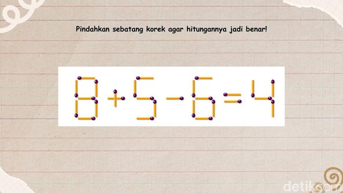 Tes Otak dan Matematika Cukup Pakai Korek Api, Belum Ada yang Bisa Jawab
