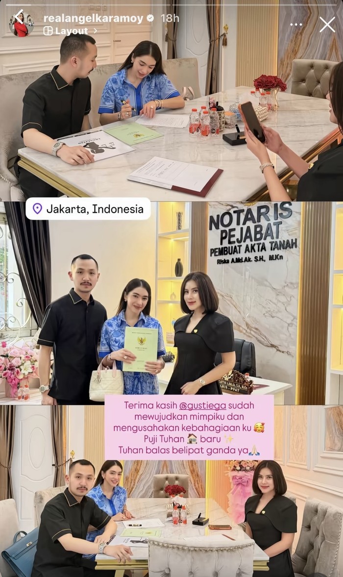 Deretan Kado Mewah Gusti Ega Untuk Angel Karamoy, Terbaru Rumah