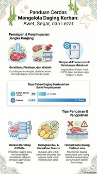 Infografis: Cara Menyimpan Daging Kurban Agar Awet dan Tak Bau