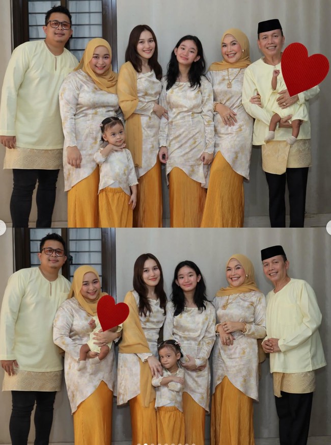Gaya Ayu Ting Ting Saat Idul Adha Bareng Keluarga, Simpel Pakai Baju Kurung