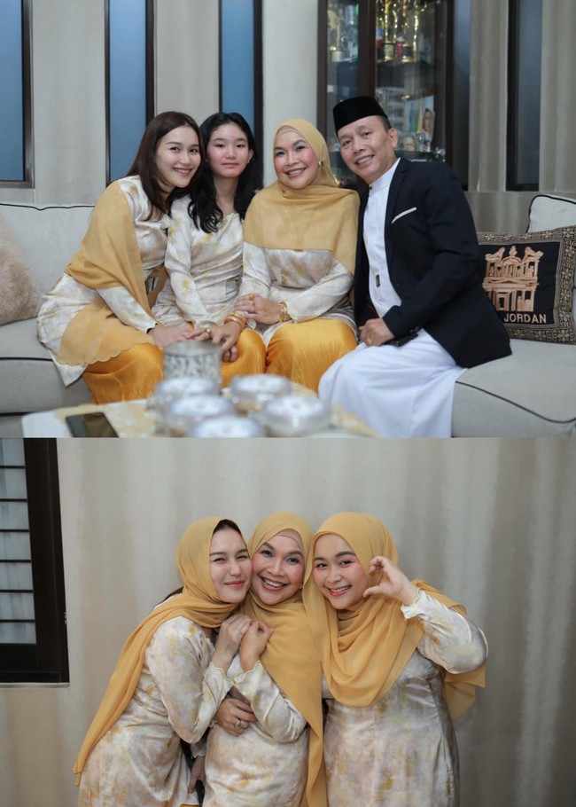 Gaya Ayu Ting Ting Saat Idul Adha Bareng Keluarga, Simpel Pakai Baju Kurung