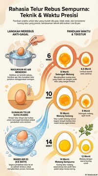 Infografis: Cara Merebus Telur Agar Tak Retak dan Matang Sempurna