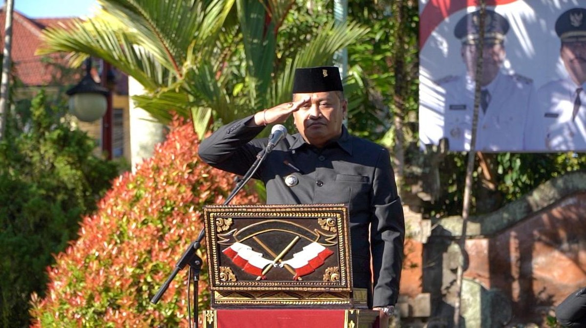 Mahayastra Pimpin Peringatan Hari Lahir Pancasila di Kantor Bupati Gianyar