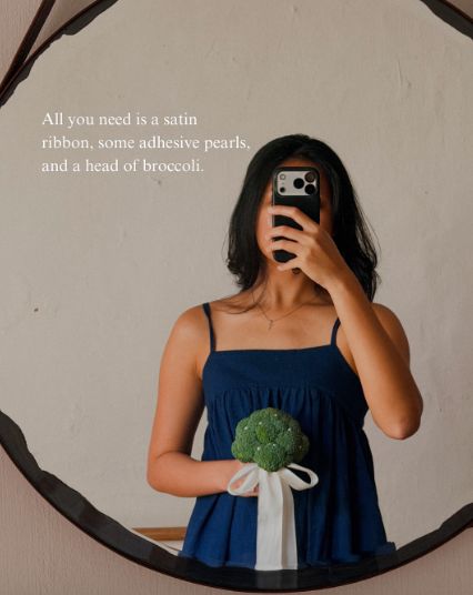 Bukan Mawar atau Lily, Wanita Ini Bikin Buket Brokoli buat Prewedding