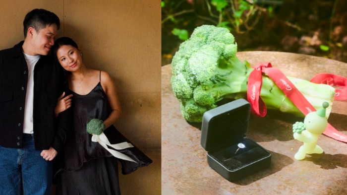 Bukan Mawar atau Lily, Wanita Ini Bikin Buket Brokoli buat Prewedding