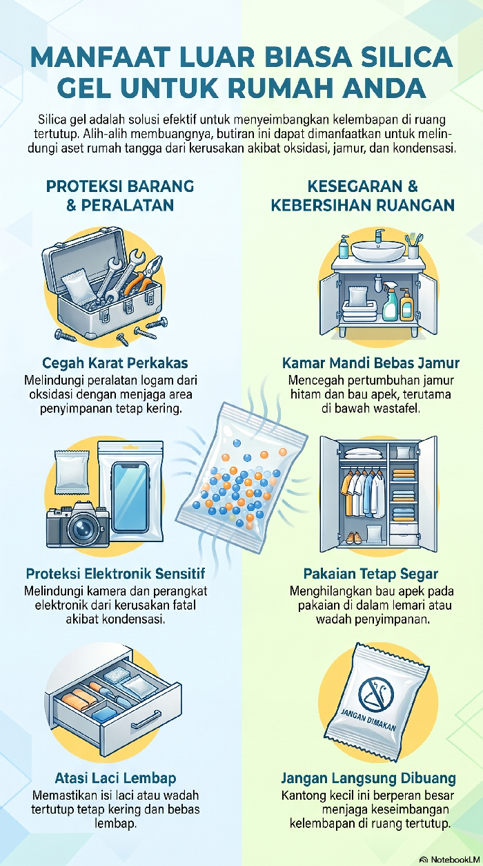 Infografis: Silica Gel Bisa Dipakai buat Pekerjaan Rumah Ini