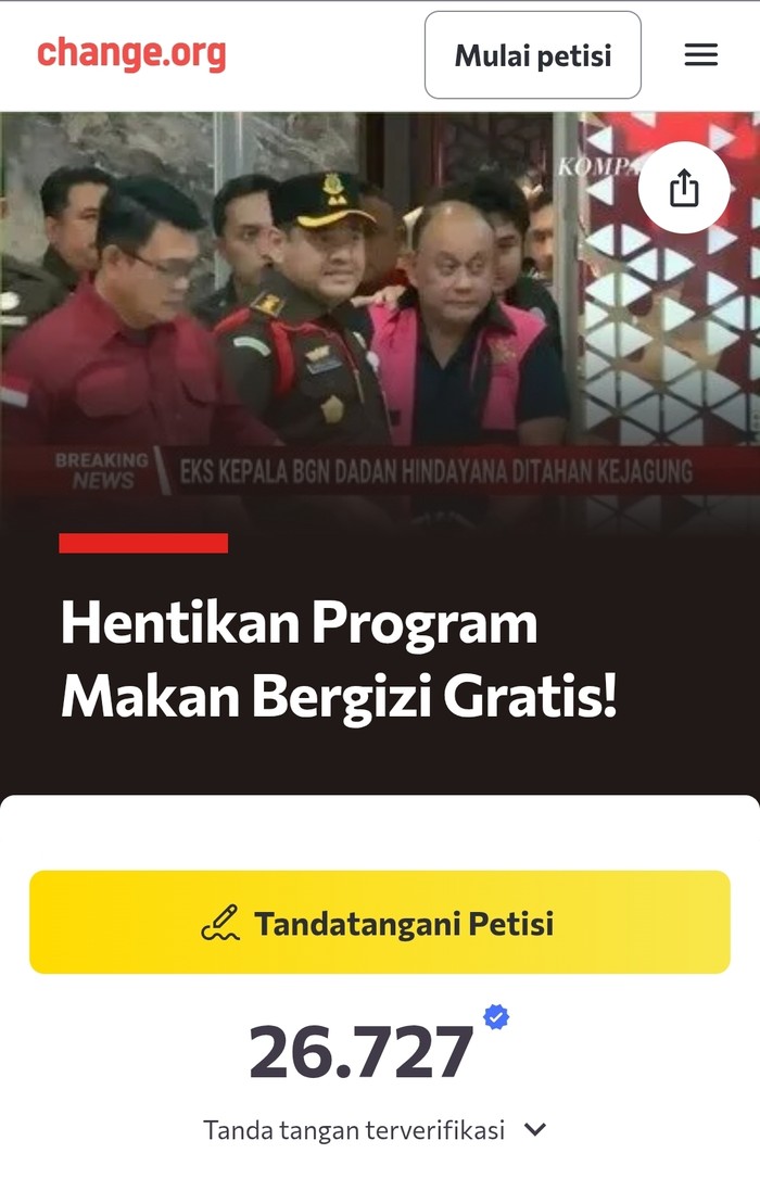 BEM Unair Desak Program MBG Dihentikan, Petisi Tembus 26 Ribu
