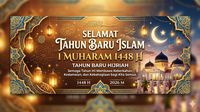 28 Banner 1 Muharam 1448 H Terbaru yang Menarik dan Gratis Diunduh