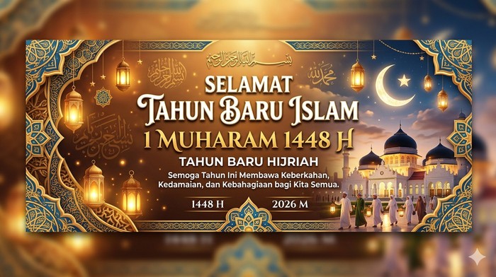 28 Banner 1 Muharam 1448 H Terbaru yang Menarik dan Gratis Diunduh