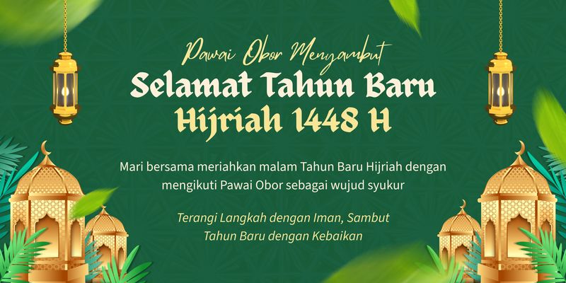 35 Poster Pawai Muharram Terbaru untuk Sambut Tahun Baru Islam 2026