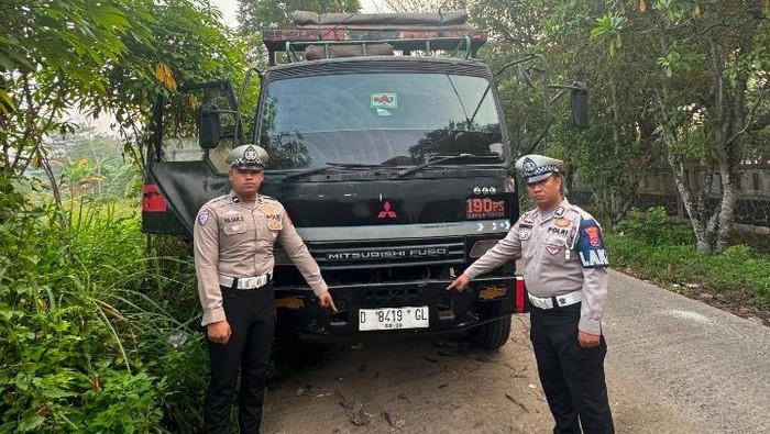 Penampakan Truk Maut yang Tewaskan Kak Herman saat Gowes di Tangerang