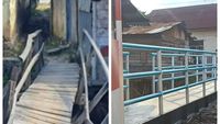 Potret Before-After Jembatan Miring 'Benteng Takeshi' yang Dipoles ...
