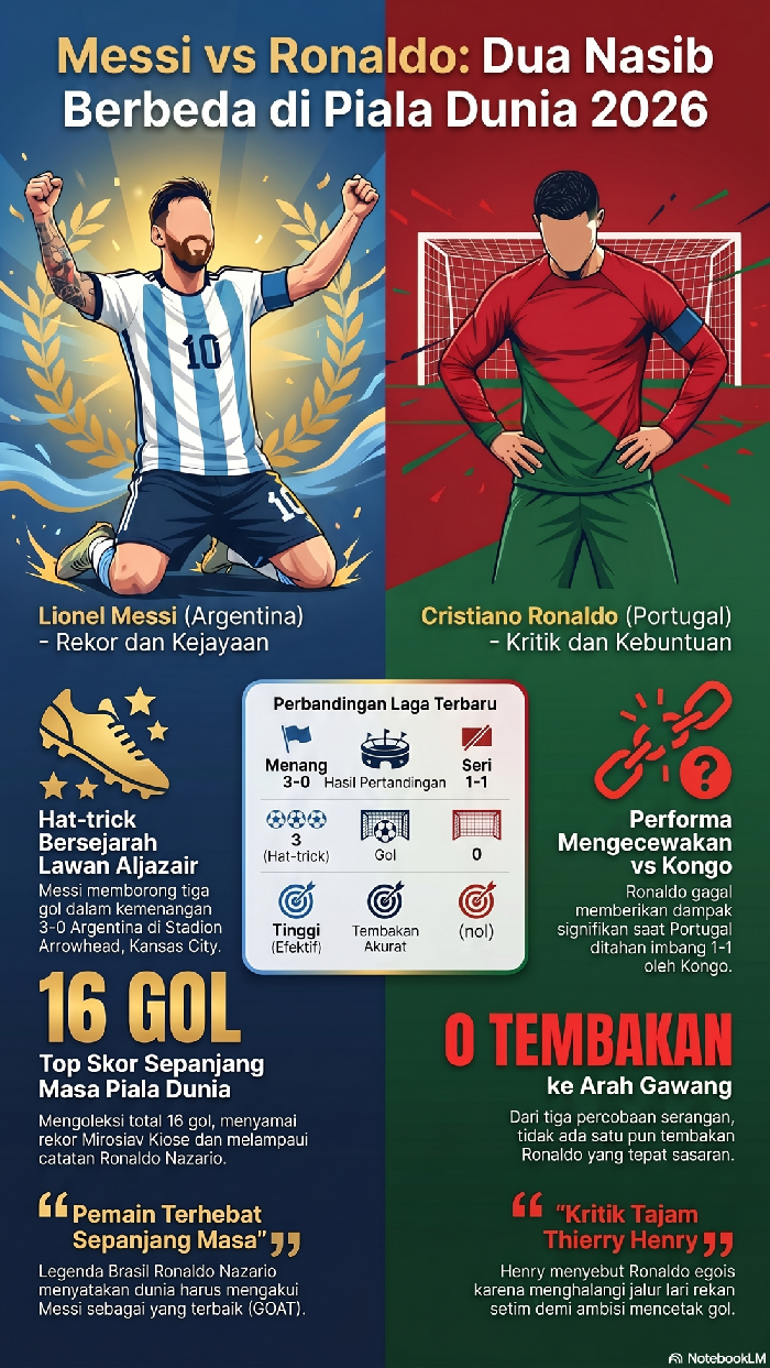 Messi Mulai dengan Manis, Ronaldo Dinilai Egois