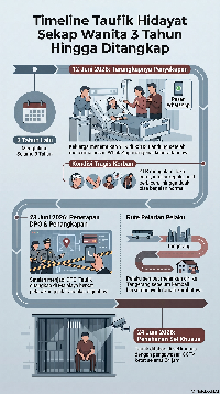 Infografis: Timeline Kasus Taufik Hidayat Sekap Wanita 3 Tahun