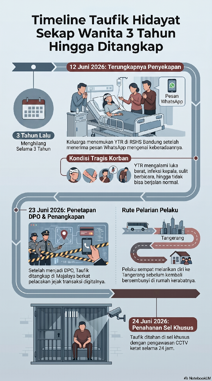 Infografis: Timeline Kasus Taufik Hidayat Sekap Wanita 3 Tahun