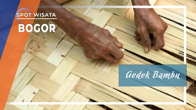 Pengrajin Gedek Bambu di Bogor