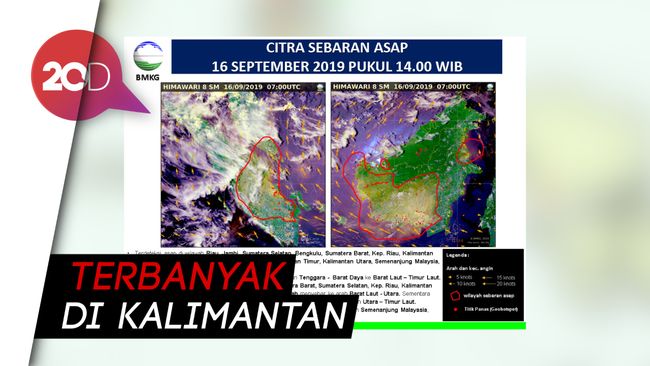 Sebaran Asap & Titik Panas di Kalimantan dan Sumatera