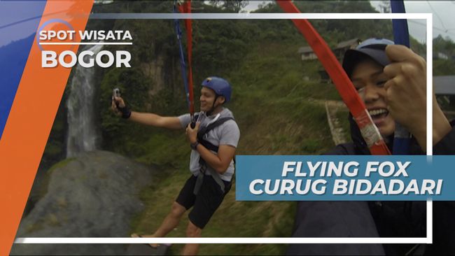 Flying Fox Curug Bidadari, Meluncur Kecang dari Ketinggian dengan Latar ...