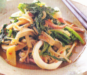 Cumi Tumis Daun Seruni