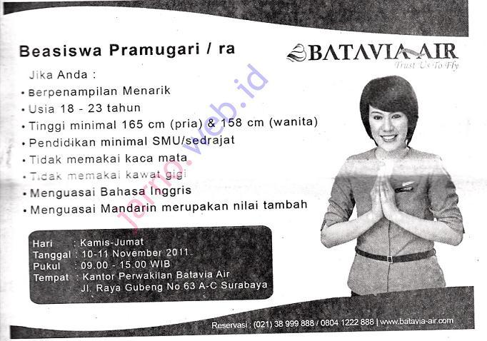 Lagi, Eks Pramugari Digugat Rp 1,1 Miliar oleh Batavia Air