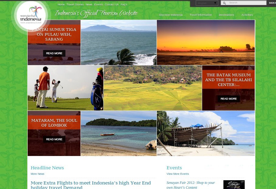 Ini Dia Wajah Baru Situs Resmi Pariwisata Indonesia, Keren!