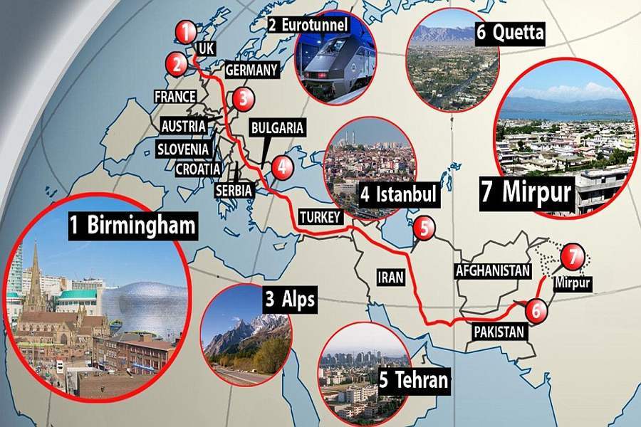 Rute Bus Terpanjang di Dunia, Dari Inggris ke Pakistan!