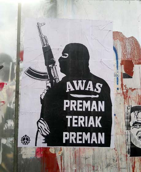 Muncul Poster Seram di Yogya, Isinya 'Awas, Preman Teriak Preman'