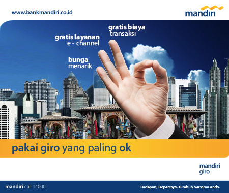Promo Cash Back Biaya Transaksi Untuk Nasabah mandiri giro