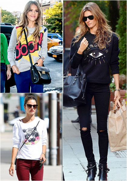 10 Selebriti yang Tampil Stylish dengan Sweater Bergambar Unik