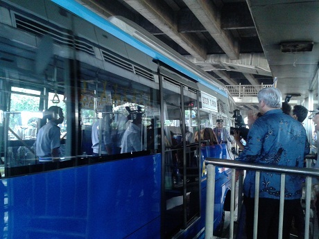 Dishub DKI Luncurkan 10 Bus APTB Jurusan Tanjung Priok-Bogor