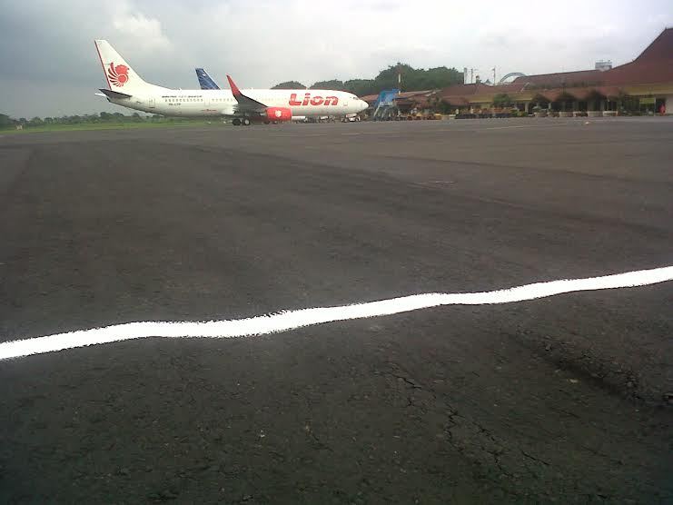 Ini Apron Bandara Ahmad Yani yang Ambles
