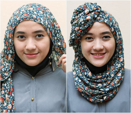 Tutorial Hijab Untuk Tampil Unik Menggunakan Scarf Panjang