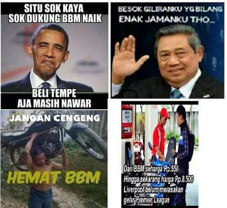 Meme-meme Lucu Kenaikan BBM