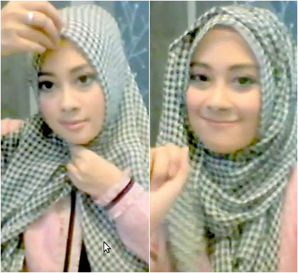 Tutorial Hijab Hanya 1 Menit Ala Personil 'Noura' Nina Septiani