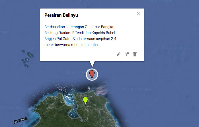 Ini Perairan Belinyu, Tempat Ditemukannya Serpihan 'Merah Putih'