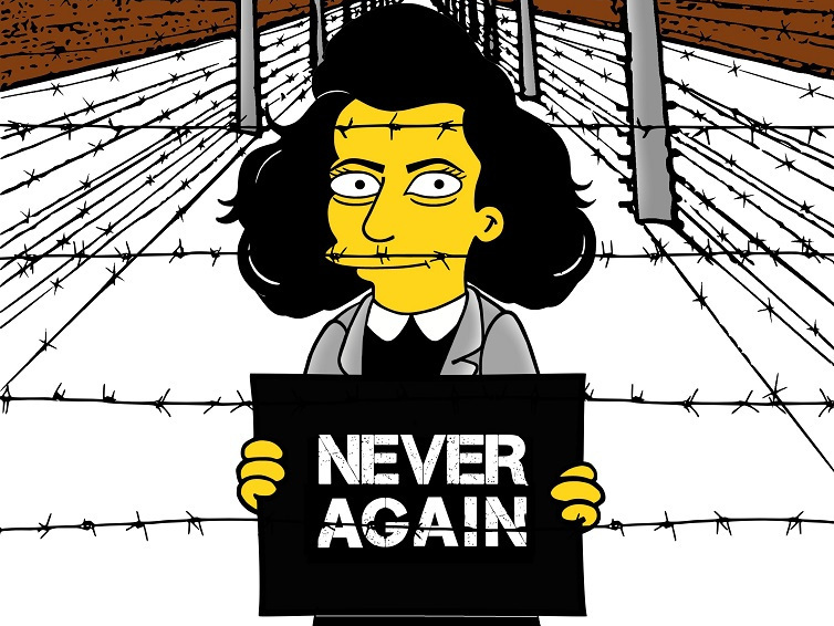 Anne Frank ala The Simpsons Karya AleXsandro Palombo